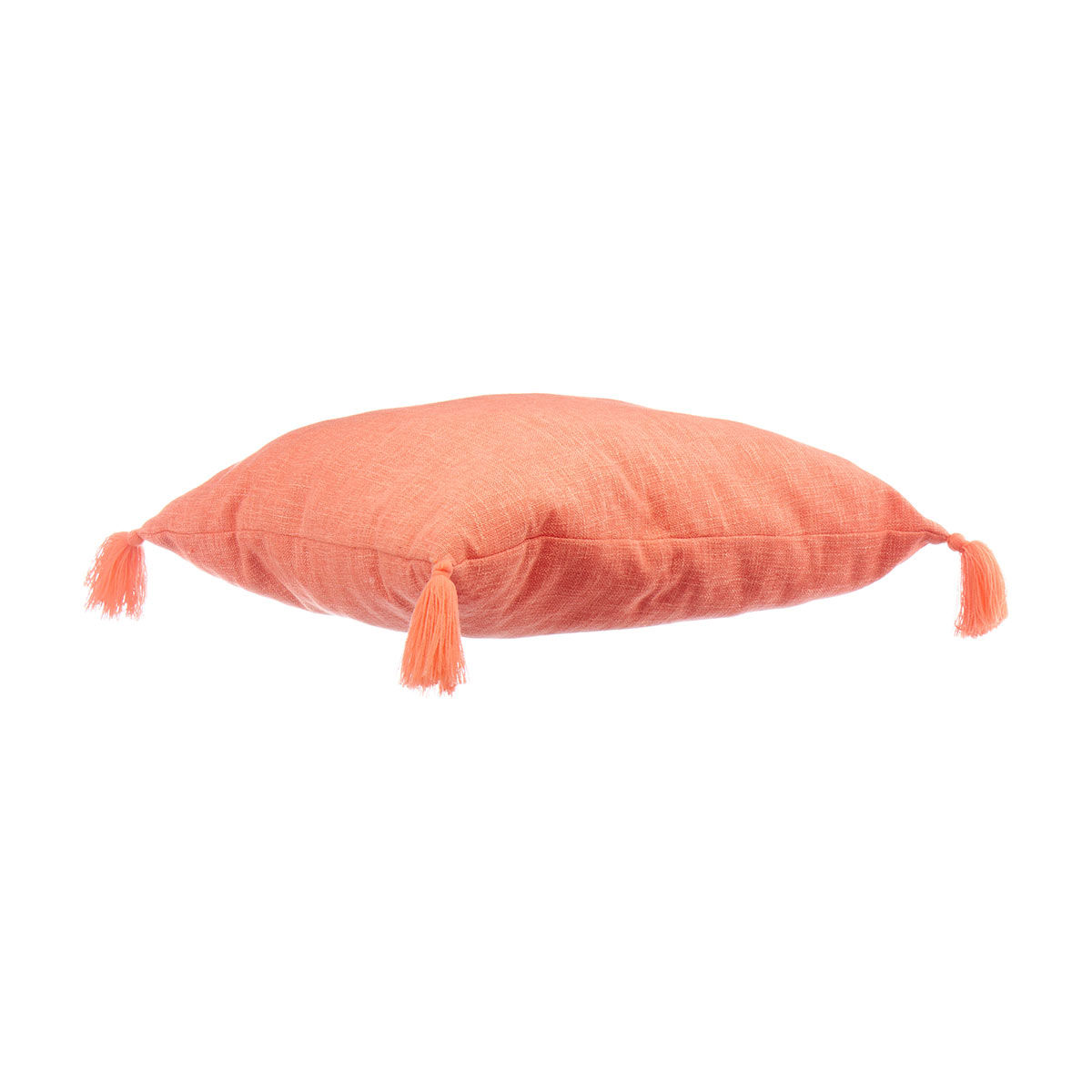 Decorative Square Tassel Pillow, Pink