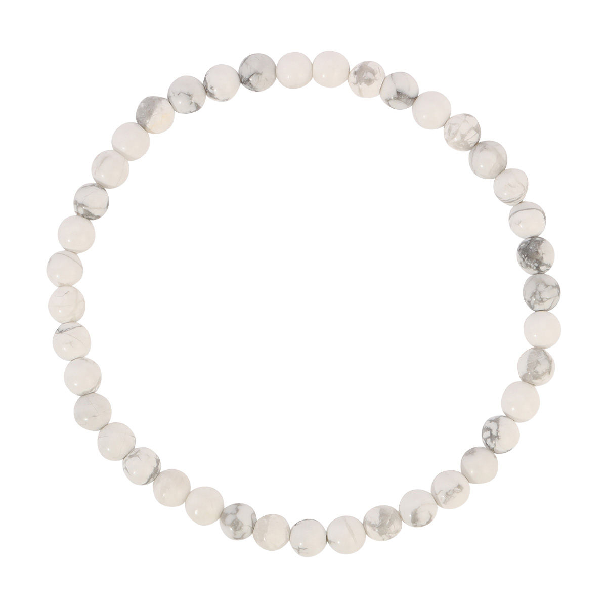 White Turquoise Bracelet, 4 mm