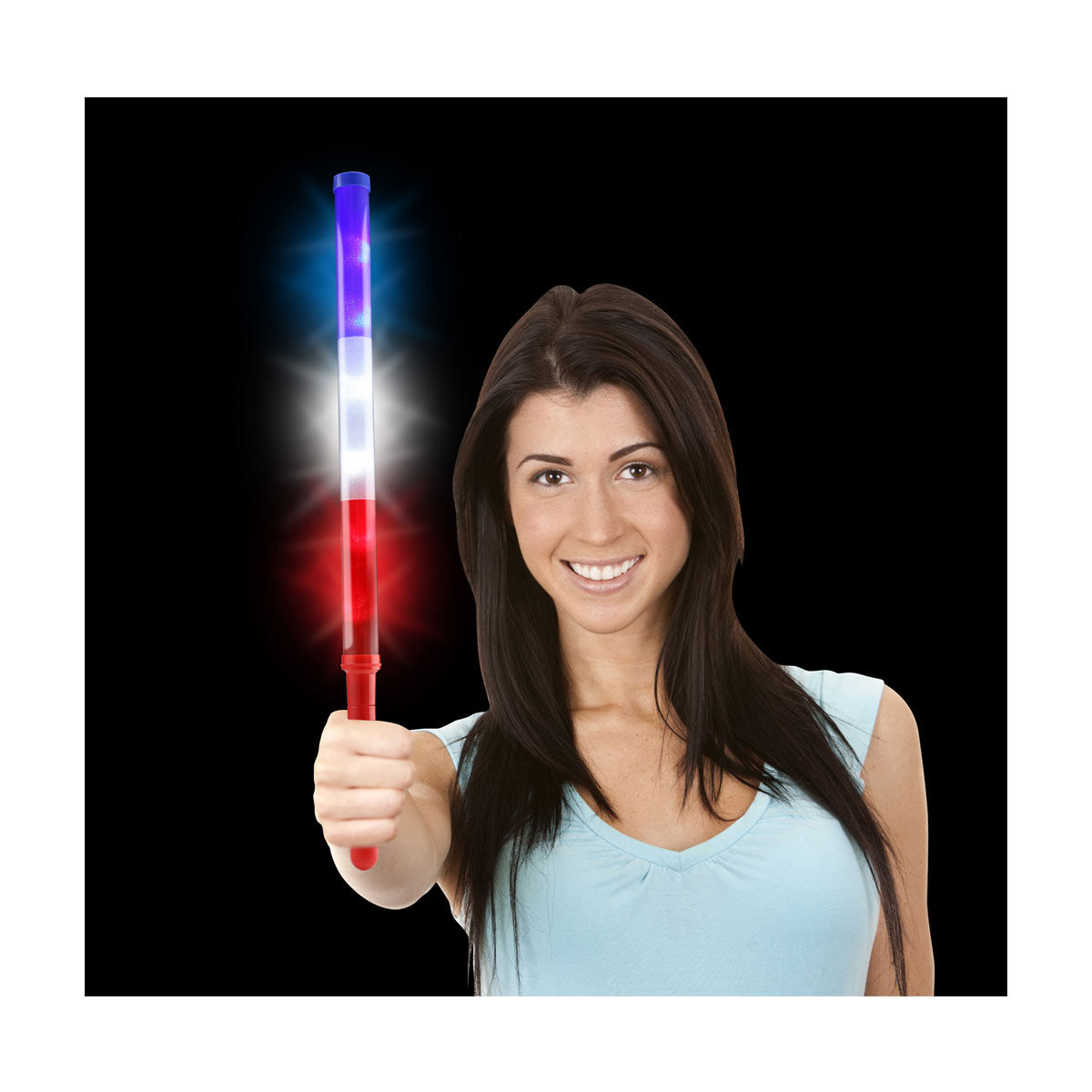 Vistalite LED Flashing Light Patriotic Batons, 18 in