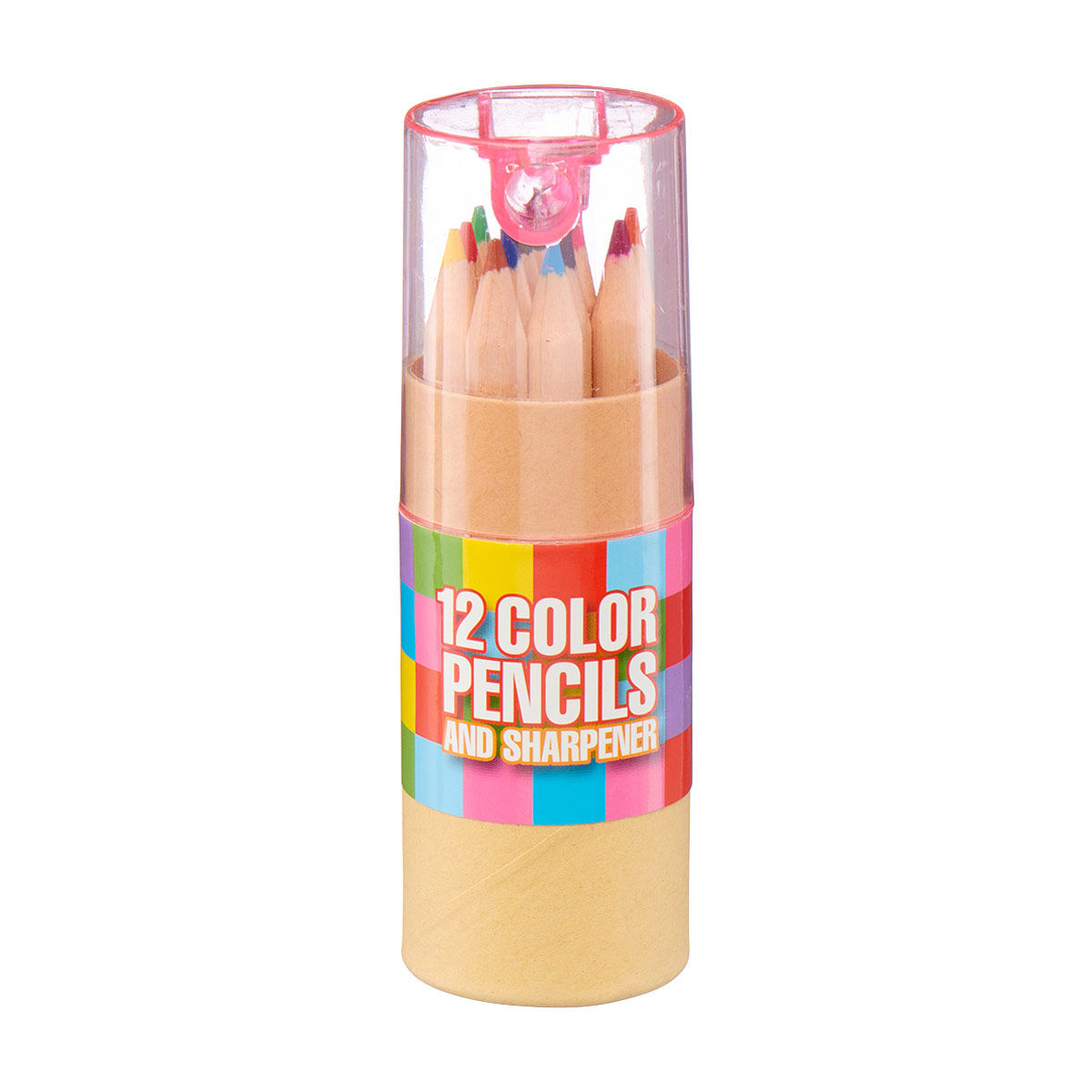 Mini Colored Pencils with Sharpener, 12 pack
