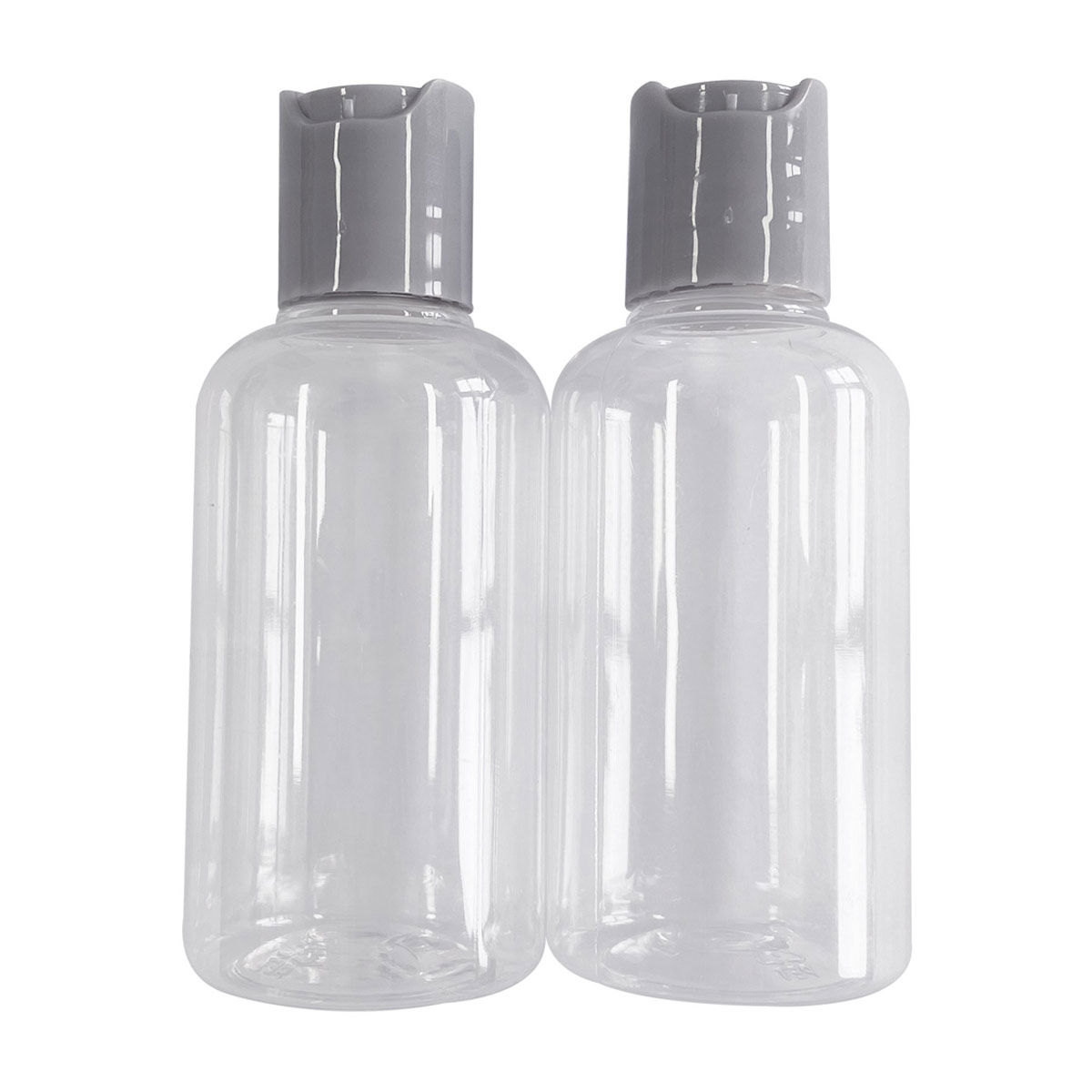 Beauty Plastic Travel Bottles, Gray