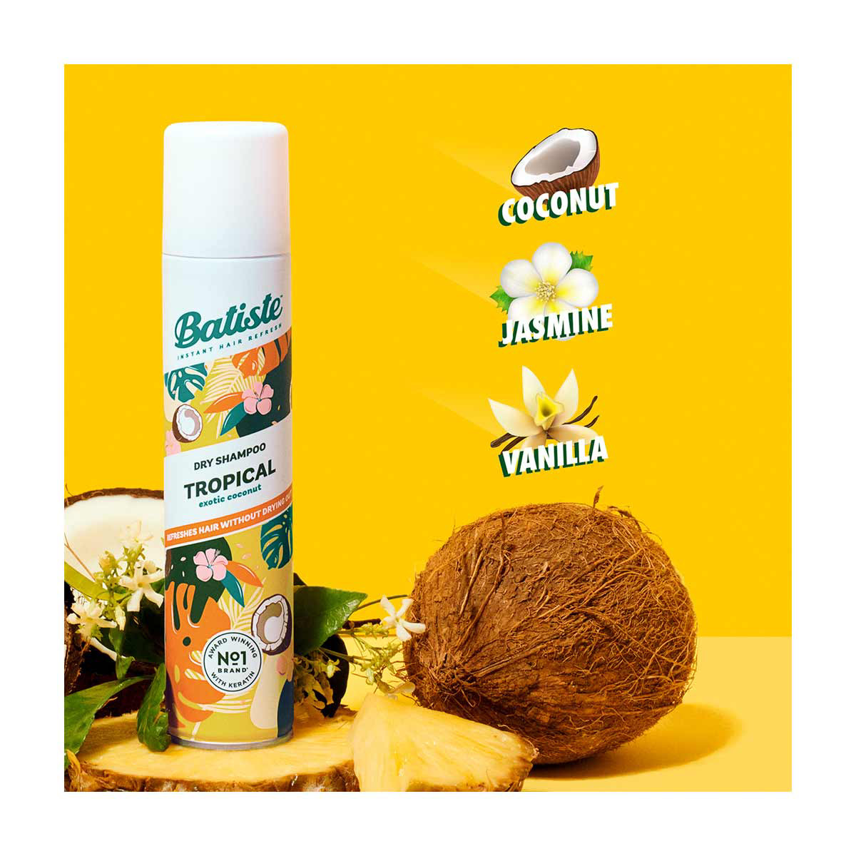 Batiste Tropical Dry Shampoo, Exotic Coconut, 1.06 oz