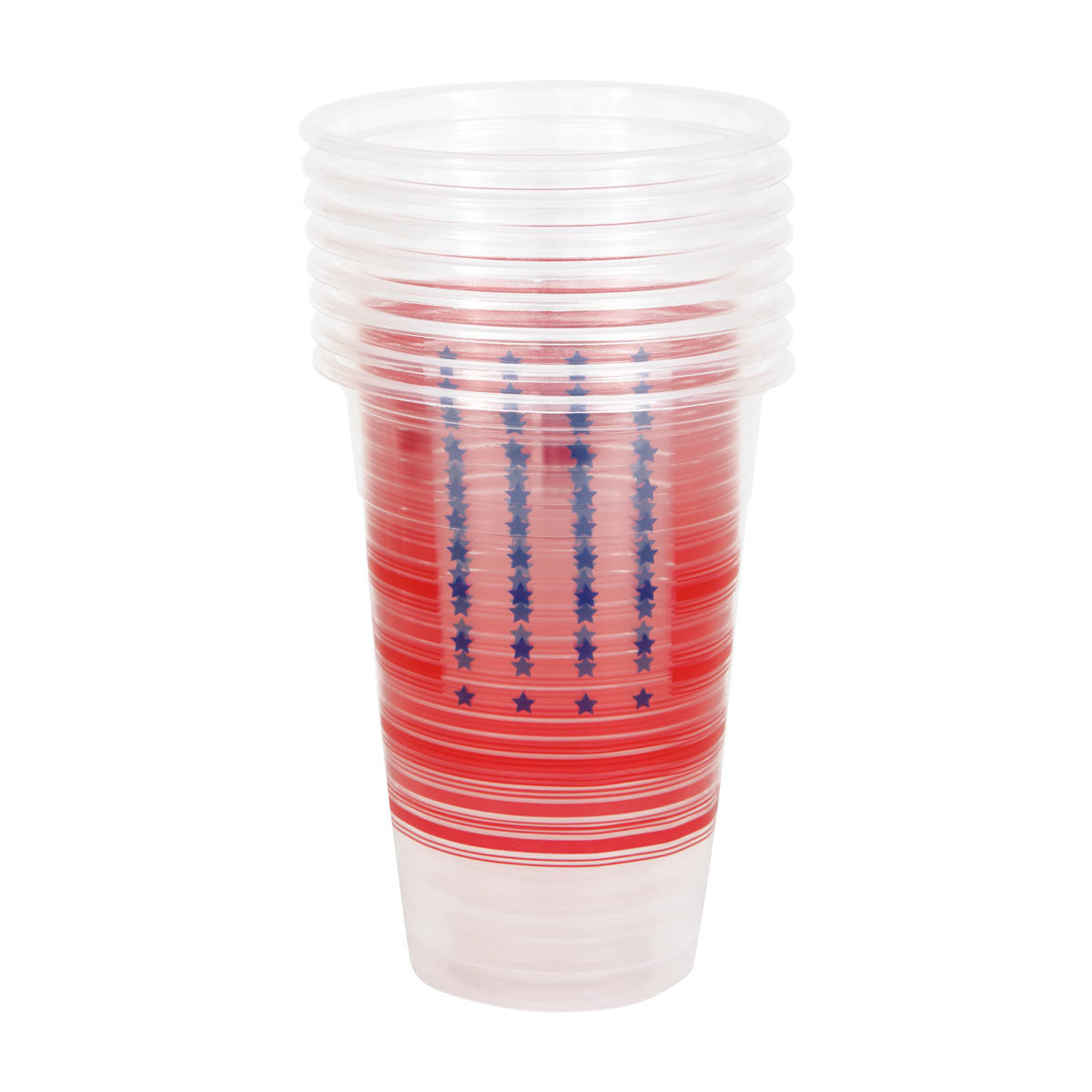 Peppy Patriotic Plastic Cups, 16 oz, 8 ct