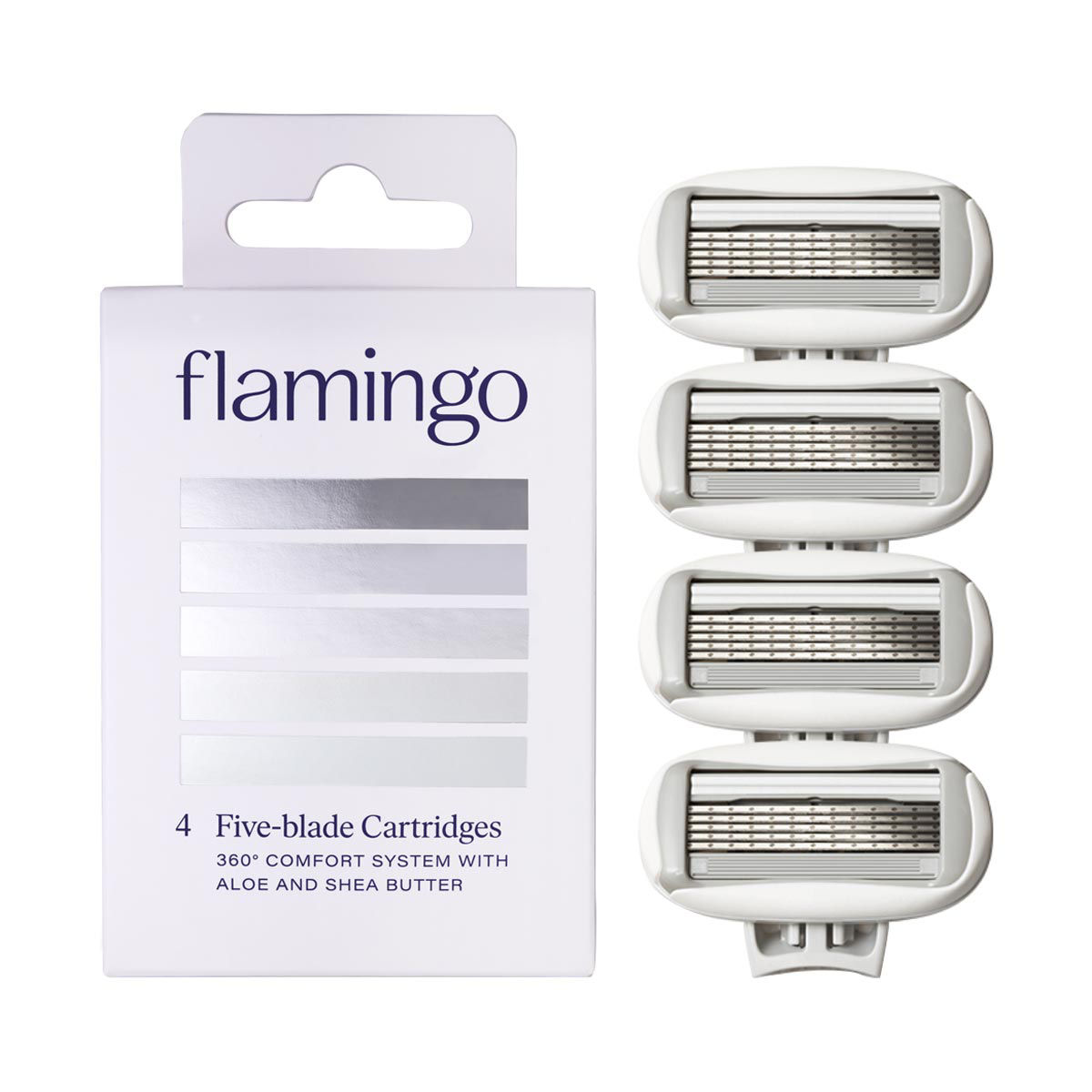 Flamingo 5 Blade Refill Cartridges, 4 ct