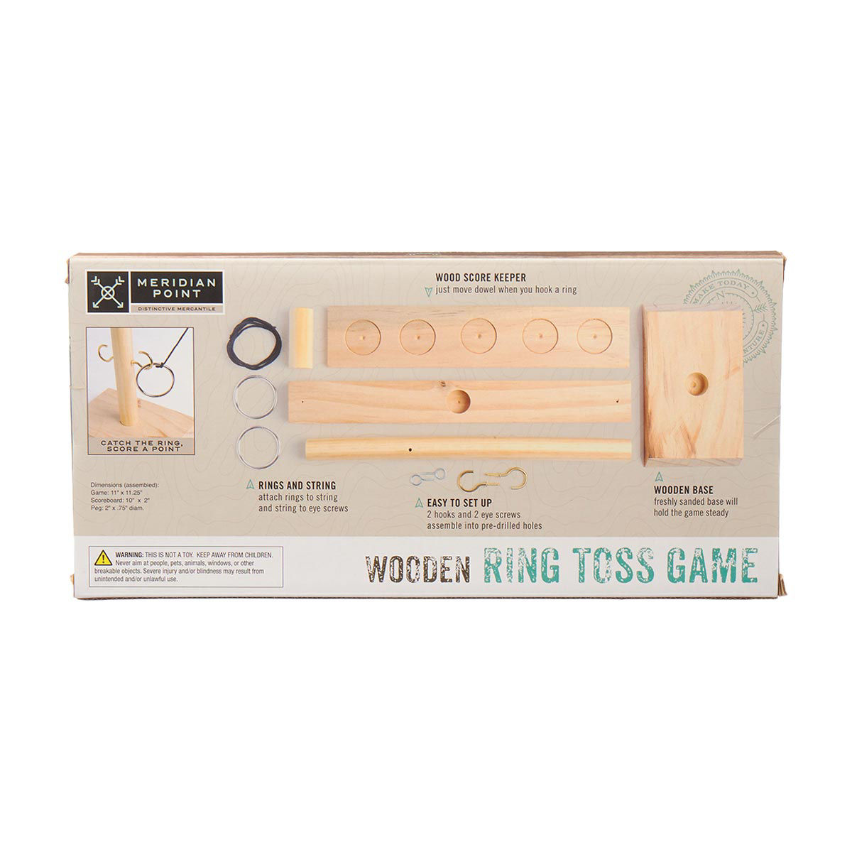 Wooden Ring Toss Game