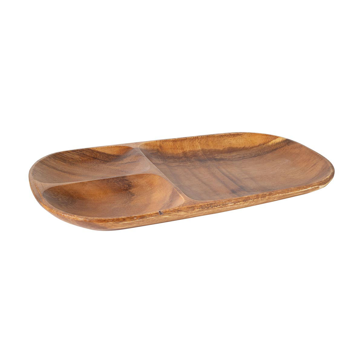 Wooden 3 Section Tray