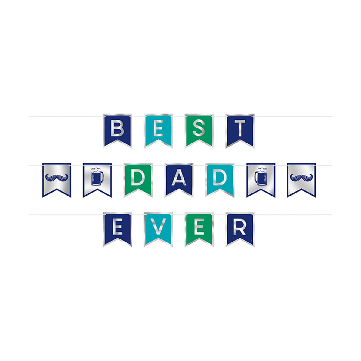 'Best Dad Ever' Banner Flag, 8 ft