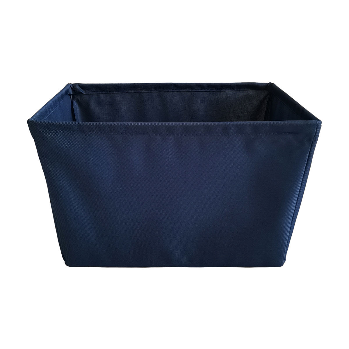 Navy Blue Fabric Tapered Rectangular Storage Basket, Large