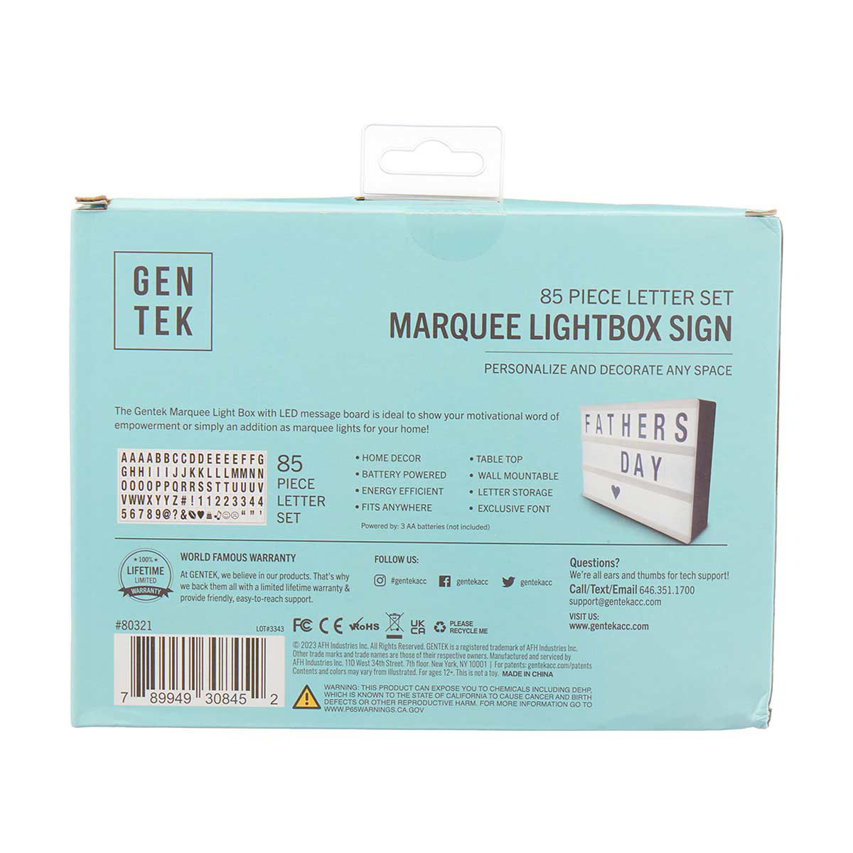 GENTEK Marquee Light Box Sign