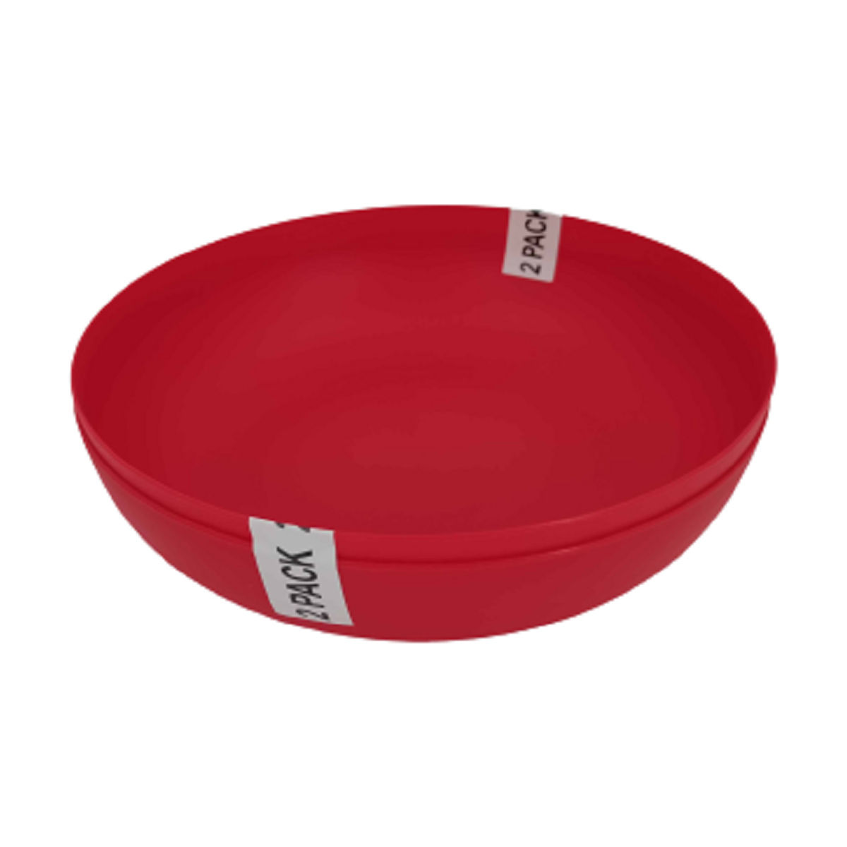 Plastic Pasta Bowl, Bright Red, 2 Pack