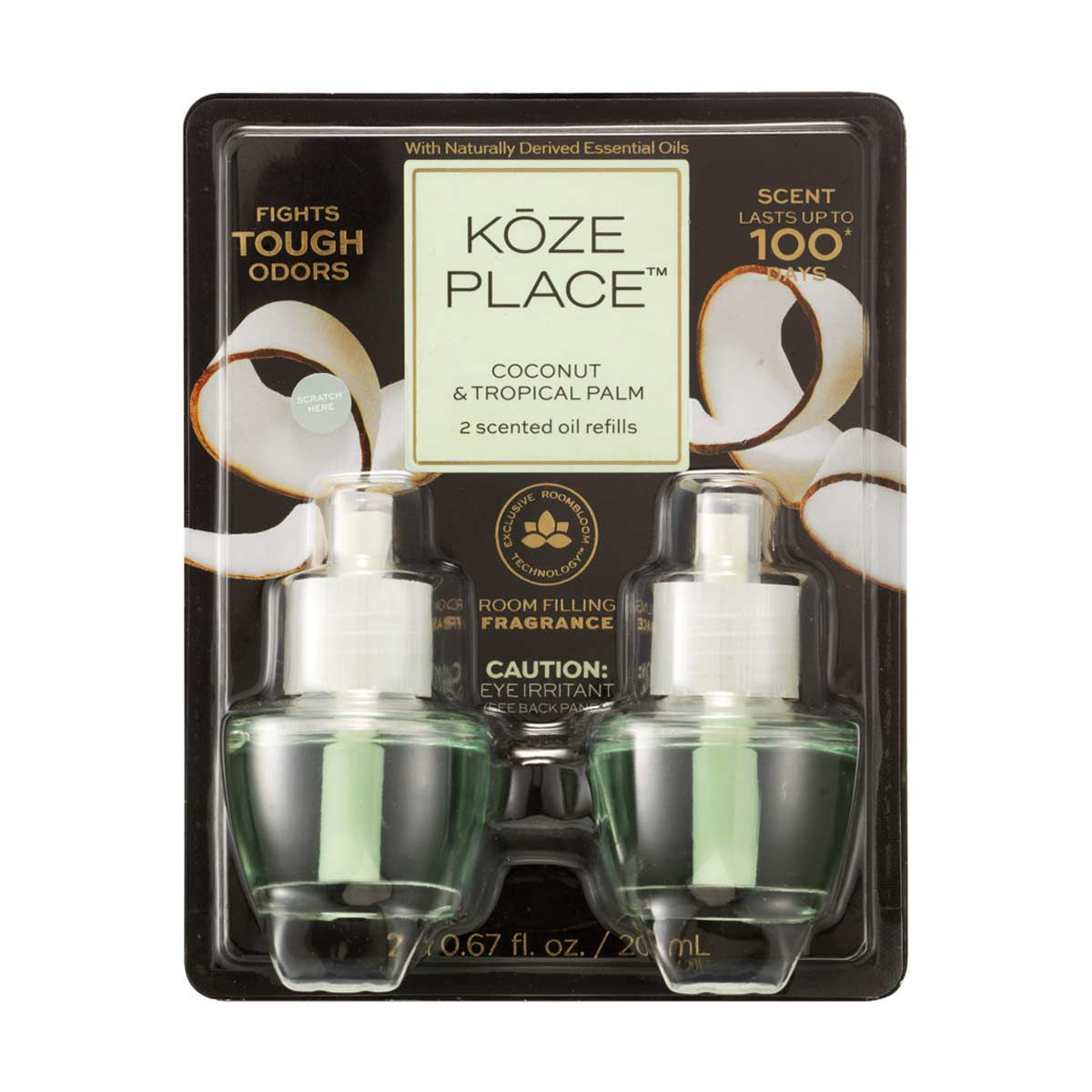 Koze Place Coconut & Tropical Palm Plug-In Scented Oil Refill, 20 ml, 2 ...