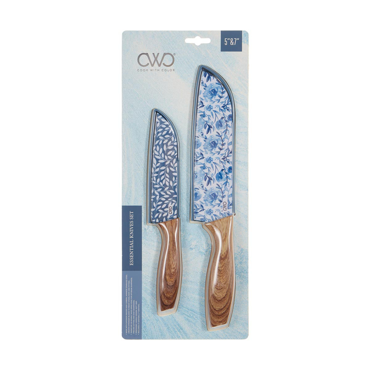 Cook with Color Essential Knives Set, 2 Pieces