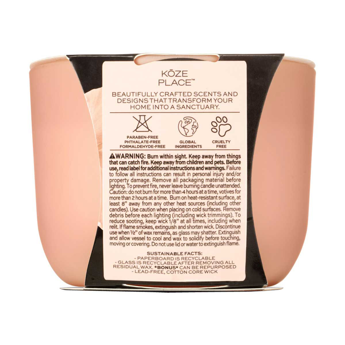 Koze Place Passionfruit & Hibiscus Scented Candle, 8 oz