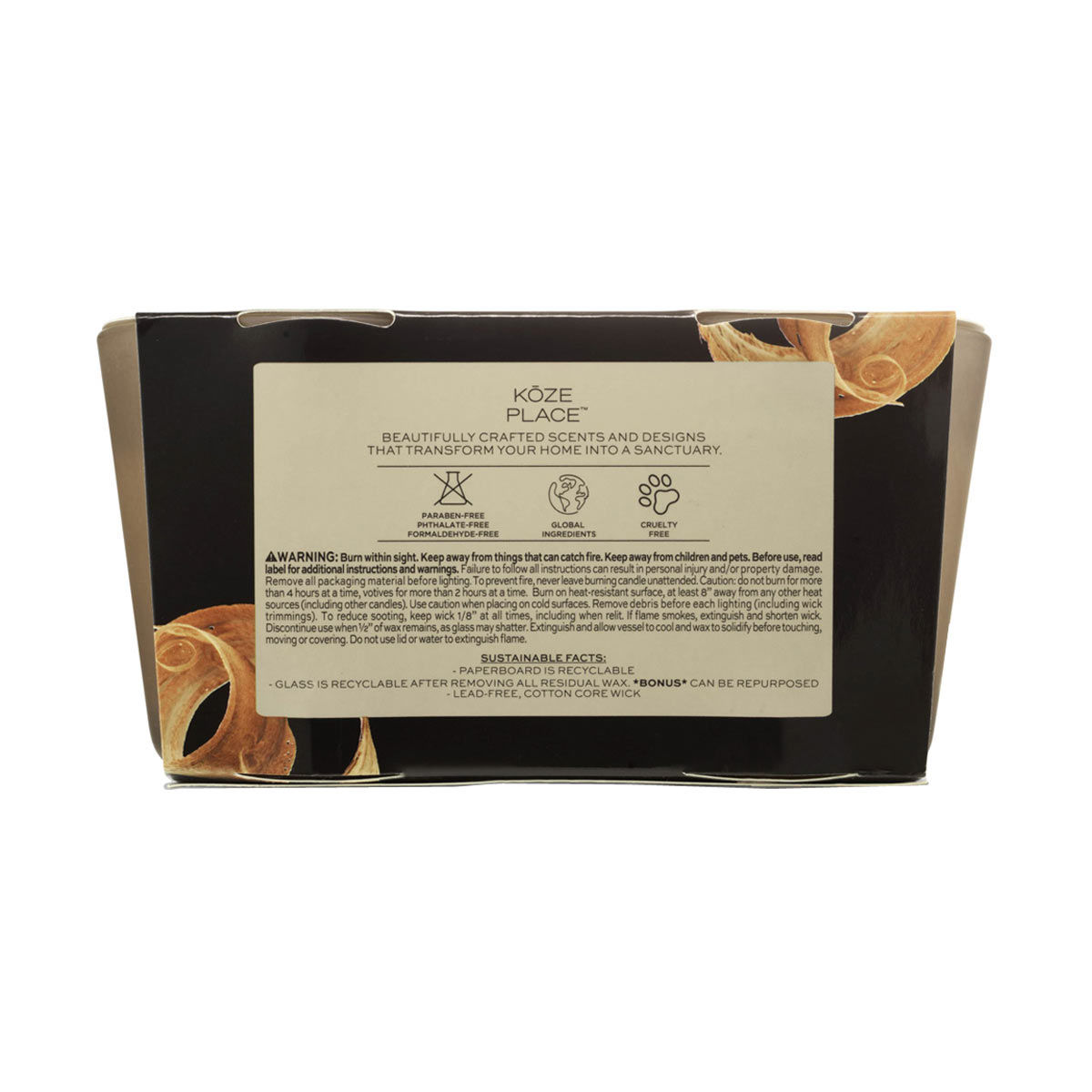 Koze Place Cozy Woods & Amber Scented Candle Duo, 3.4 oz