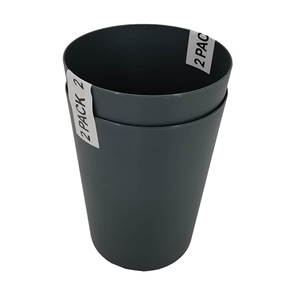 Popshelf Dark Gray Matte Plastic Short Cup, Pack of 2 | Hamilton Place