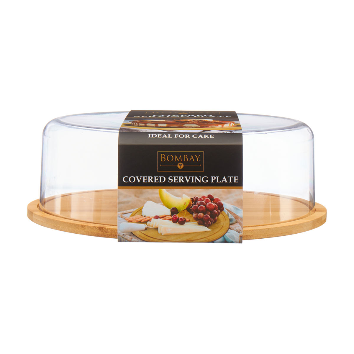 Bombay Bamboo Covered Serving Tray