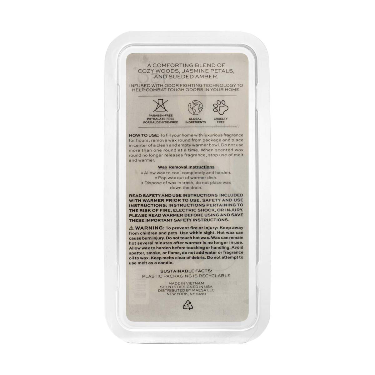 Koze Place Cozy Woods & Amber Scented Wax Rounds, 8 Pack