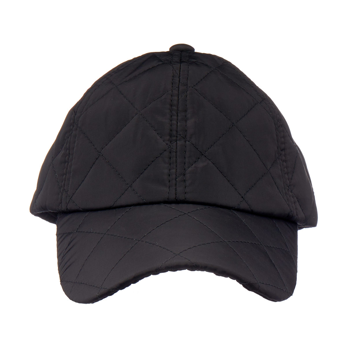 Quilted Baseball Cap, Black