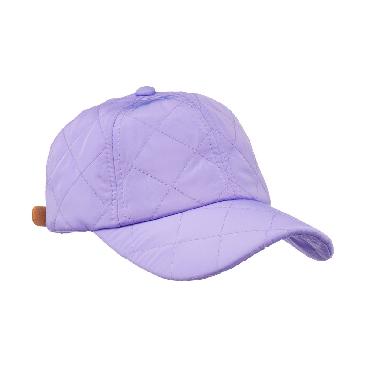 Quilted Baseball Cap, Purple