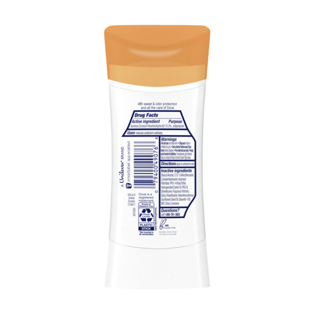 Dove Teens Antiperspirant Deodorant Stick, Mango Sunshine, 2.6 oz