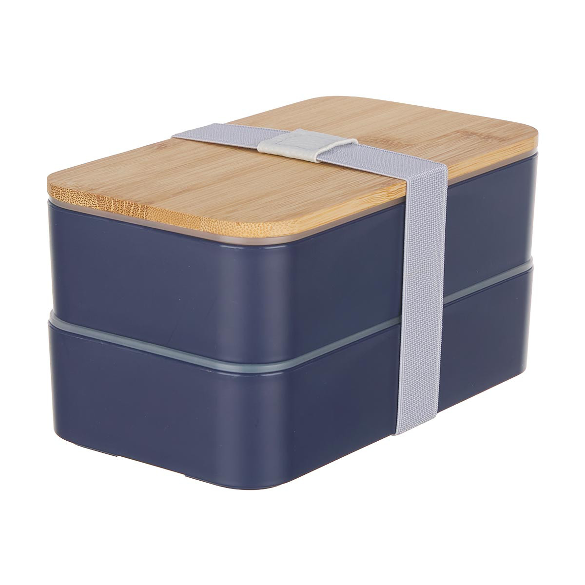 Plastic 'Back To School' Bento Box with Wooden Lid