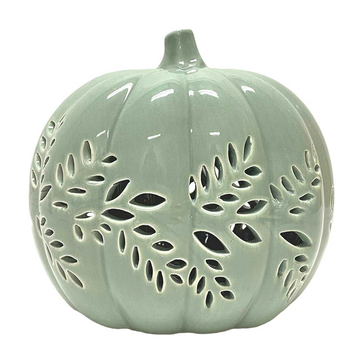 Ceramic LED Pumpkin, Green