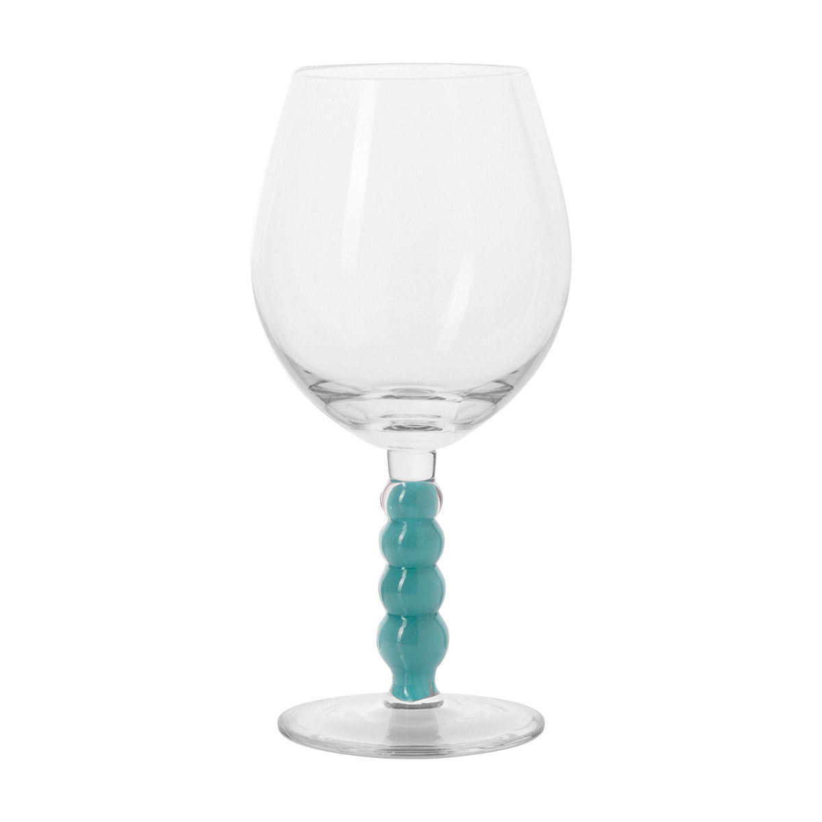 Beaded Wine Glass, Teal