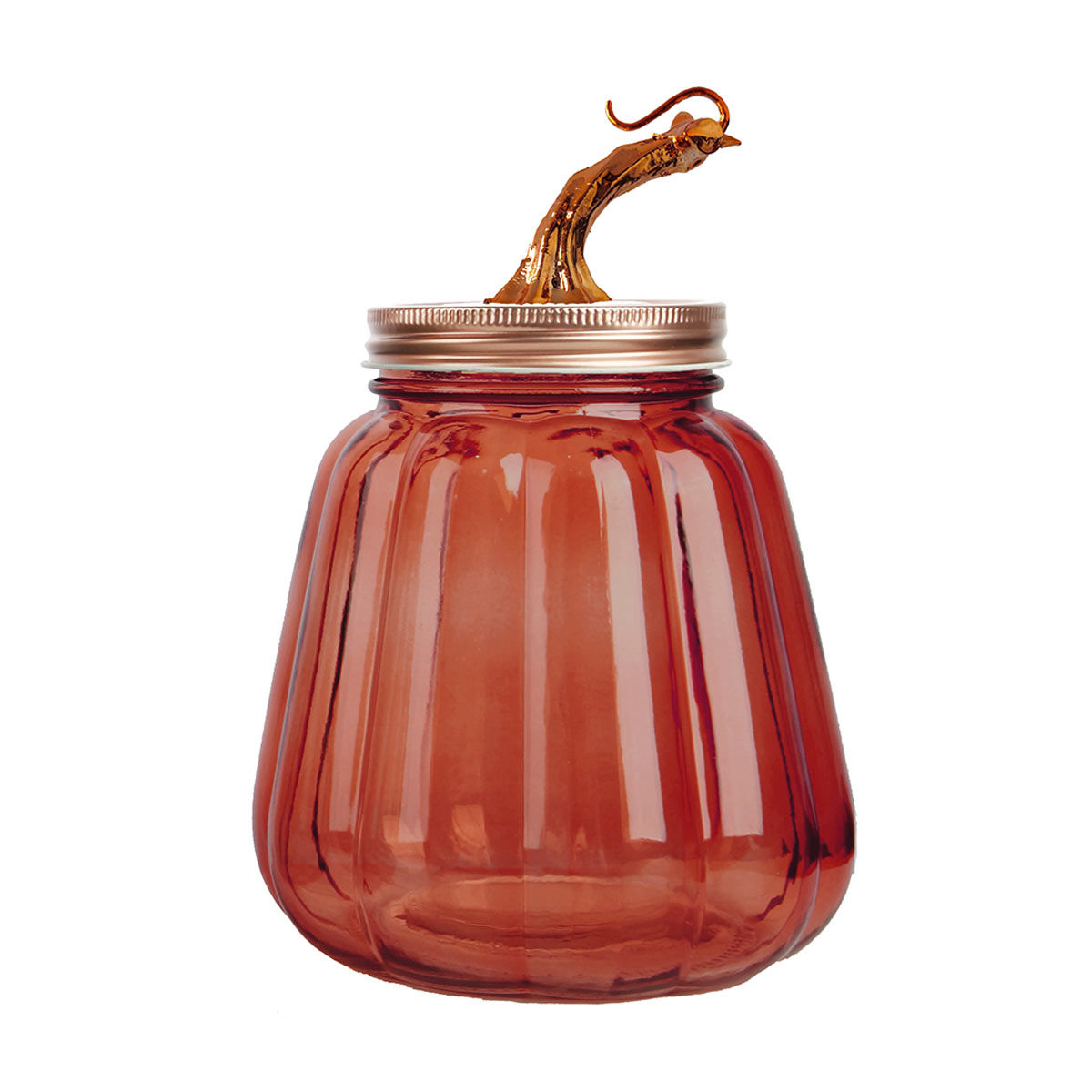 Decorative Pumpkin Shaped Glass Storage Jar
