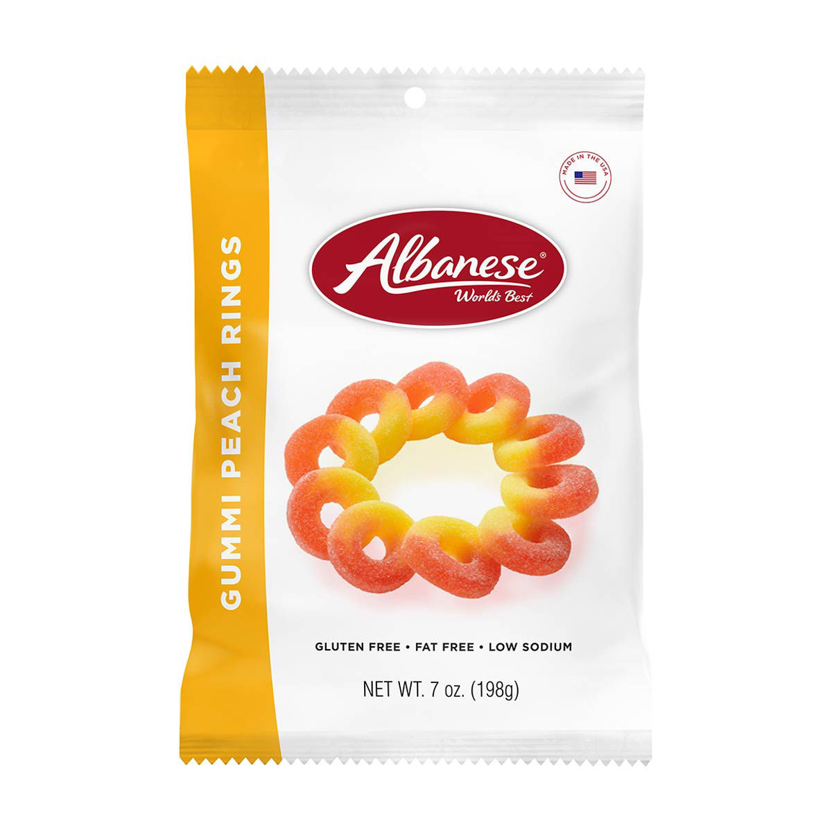 Albanese Gummi Peach Rings, 7 oz. | Hamilton Place