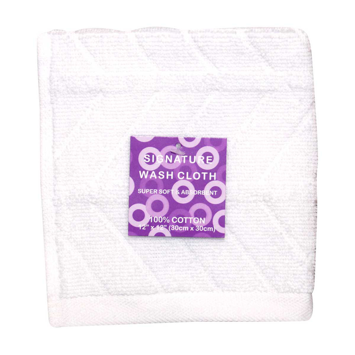 Popshelf Signature Wash Cloth, Chevron White, 12 in x 12 in | Hamilton ...