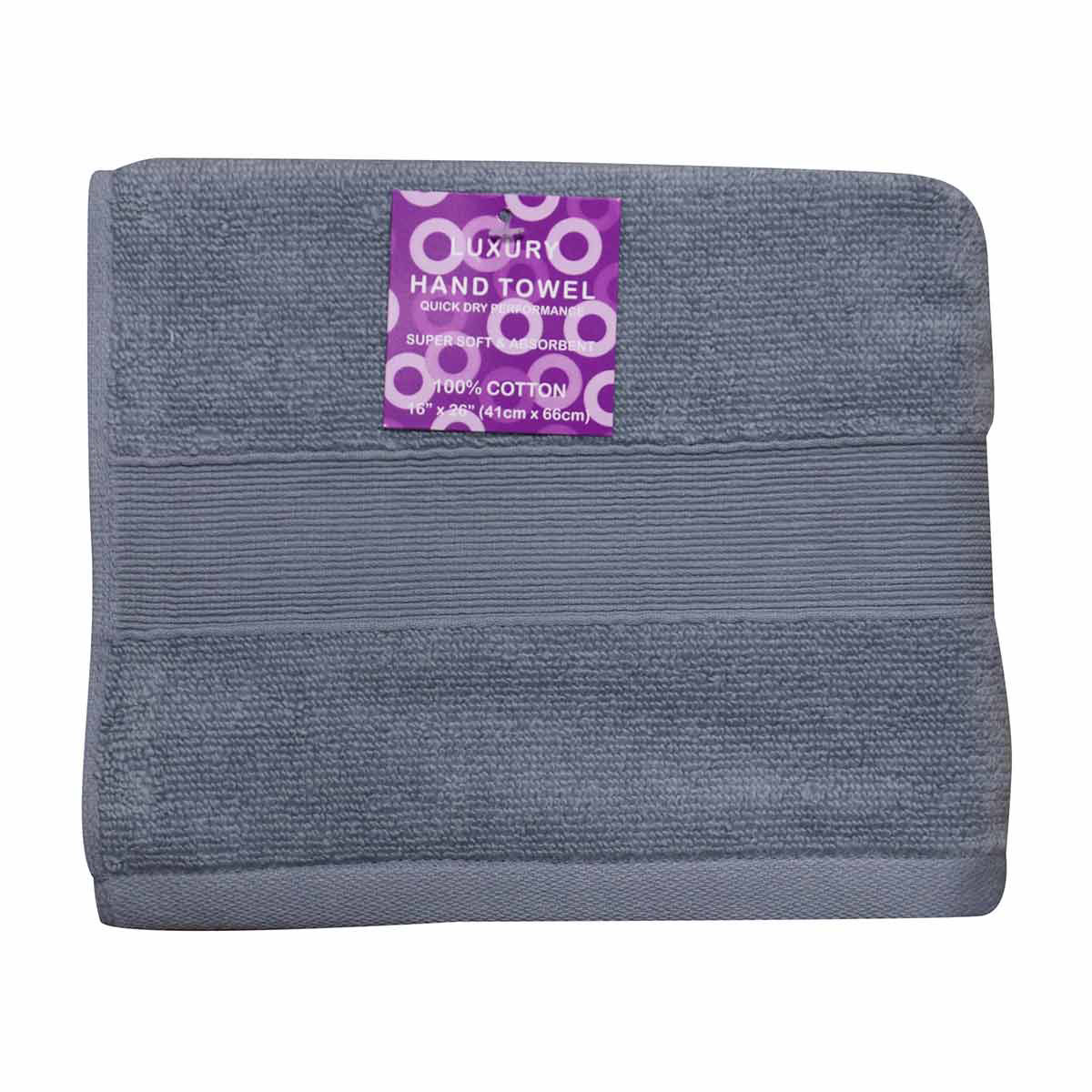 Luxury Cotton Hand Towel, Blue, 16 in x 26 in