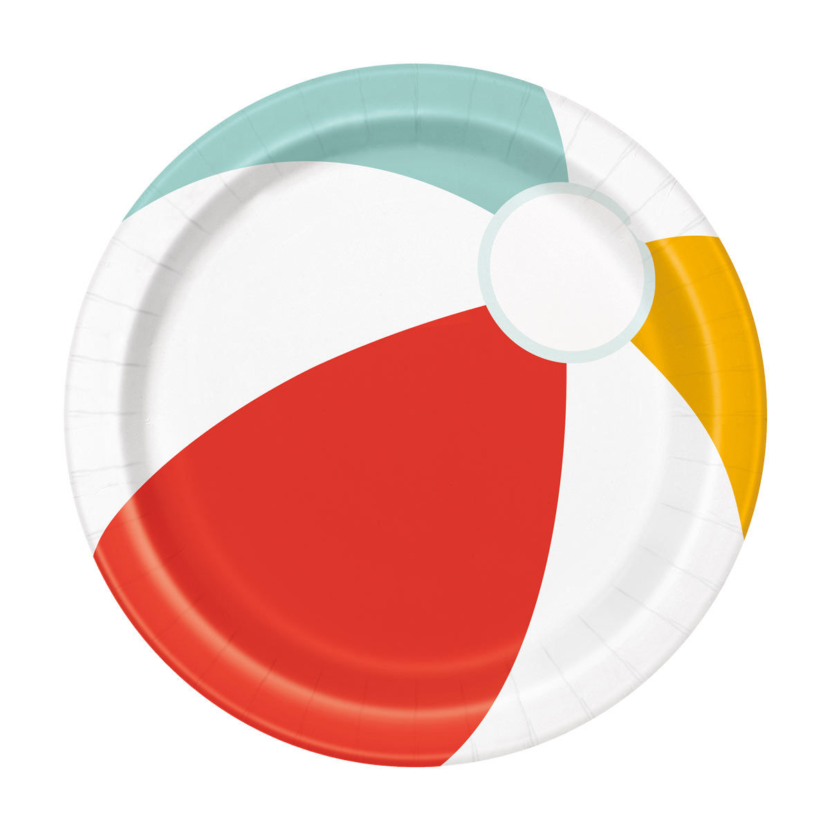 Poolside Summer Beach Ball Party Plates, 9, in, 8 ct