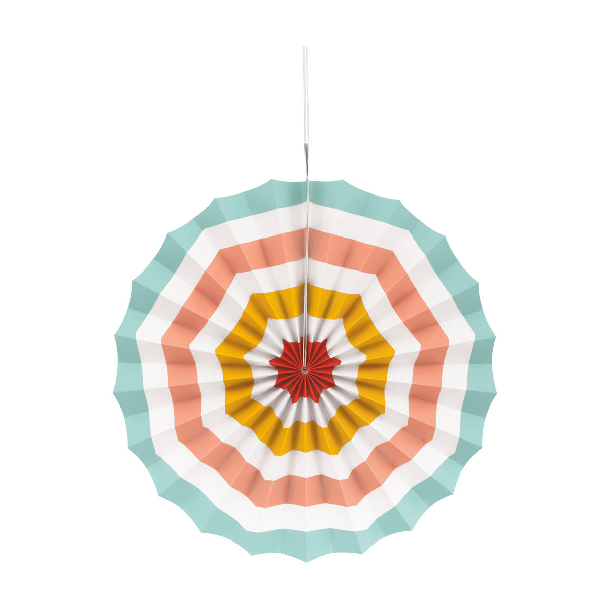 Poolside Summer Tissue Paper Fan Decorations