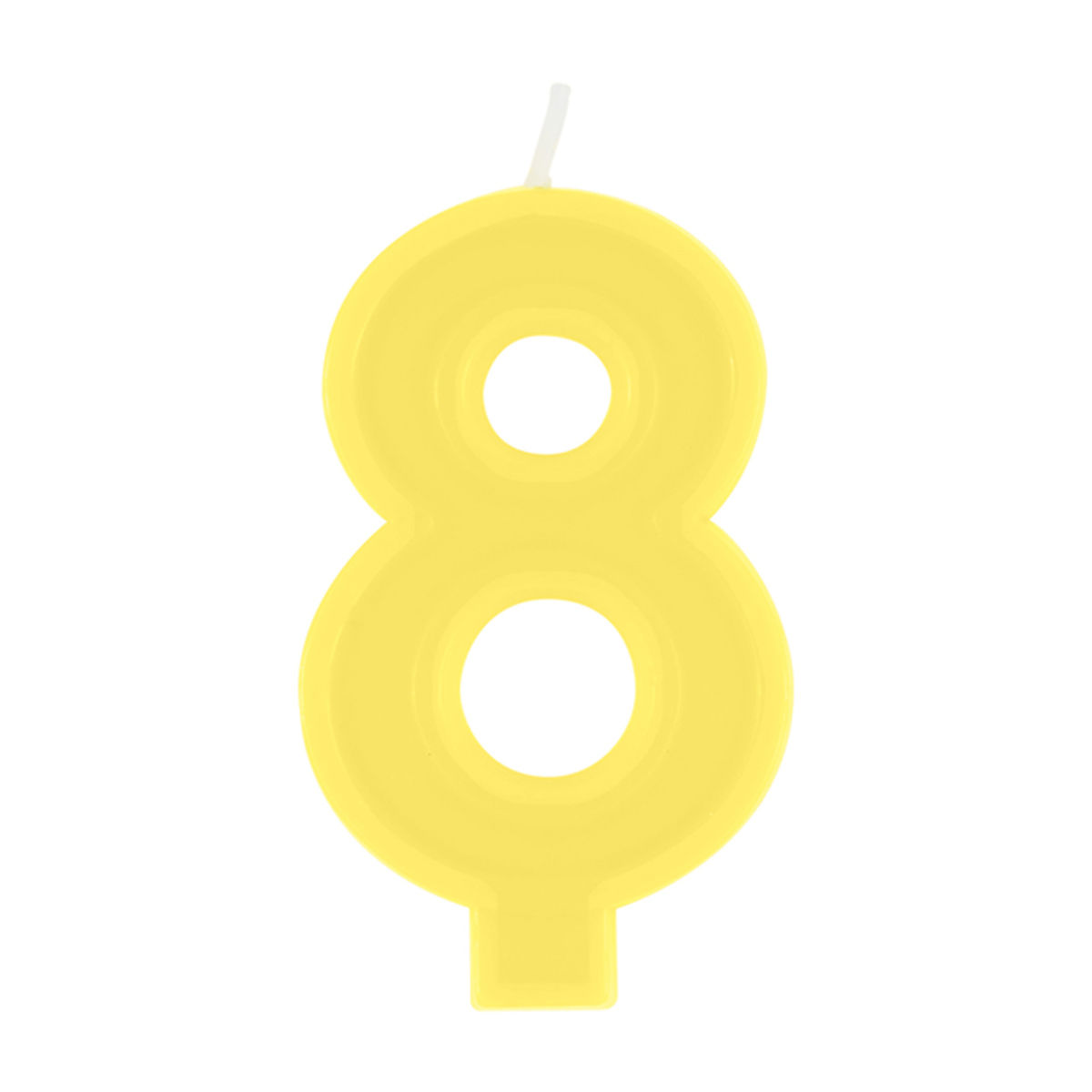 Number 8 Birthday Candle, Yellow