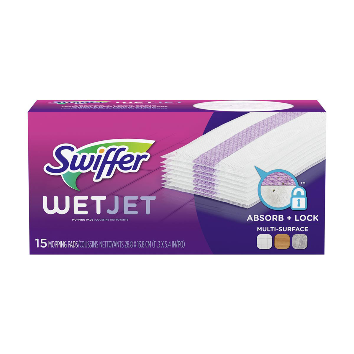 Swiffer WetJet Spray Mop Multi-Surface Mopping Pads for Floor Cleaning ...