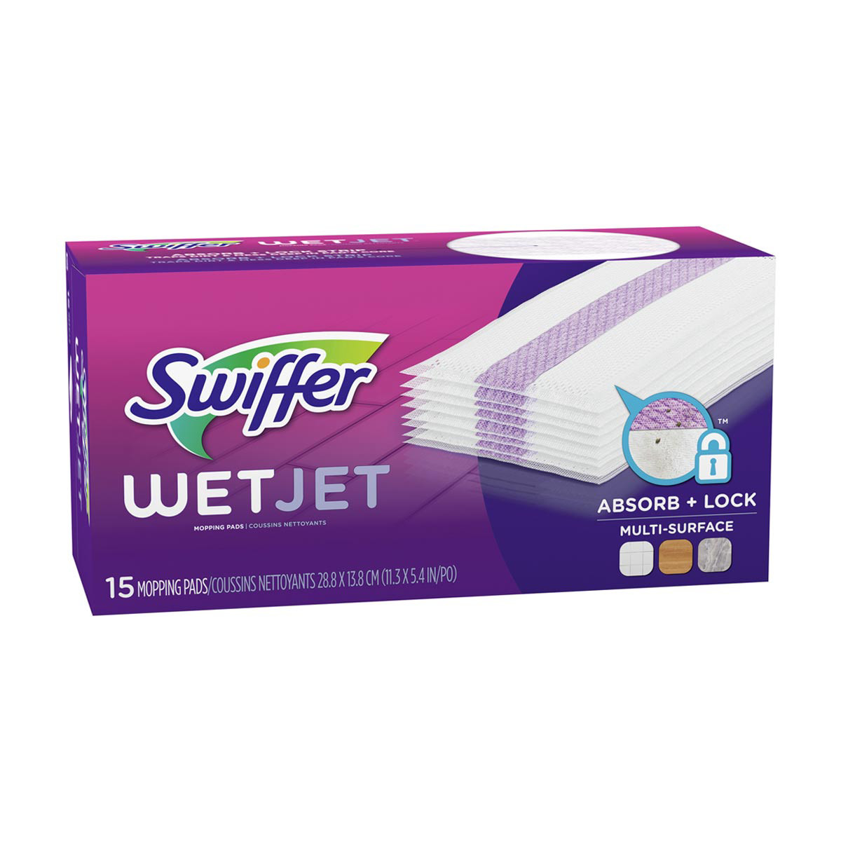 Swiffer WetJet Spray Mop Multi-Surface Mopping Pads for Floor Cleaning ...