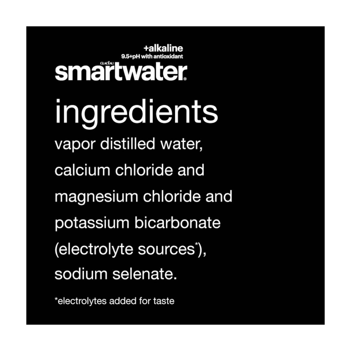SmartWater Alkaline with Antioxidant Ionized Electrolyte Vapor ...