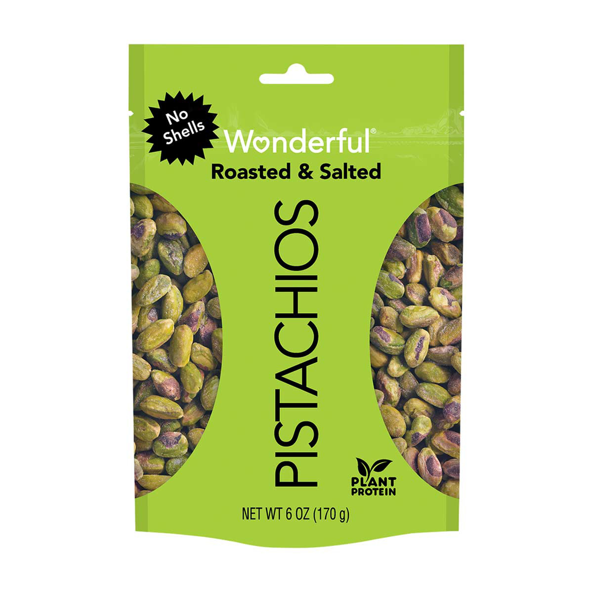 Wonderful No Shells Roasted & Salted Pistachios, 6 oz | Hamilton Place
