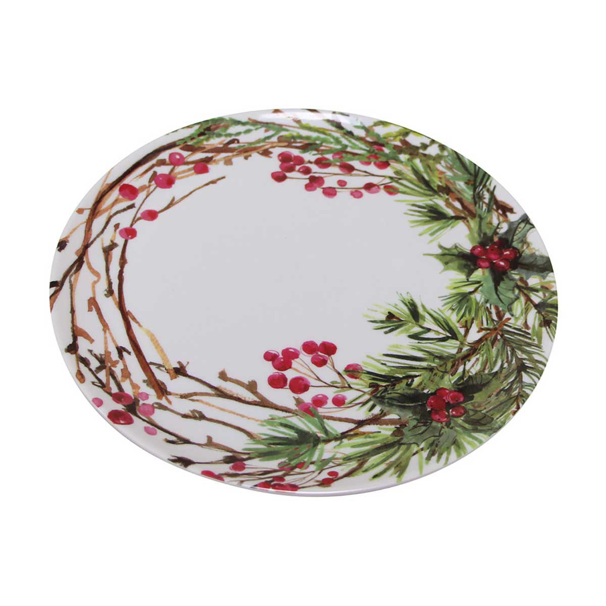 Decorative Round Flat Plate, 9 in
