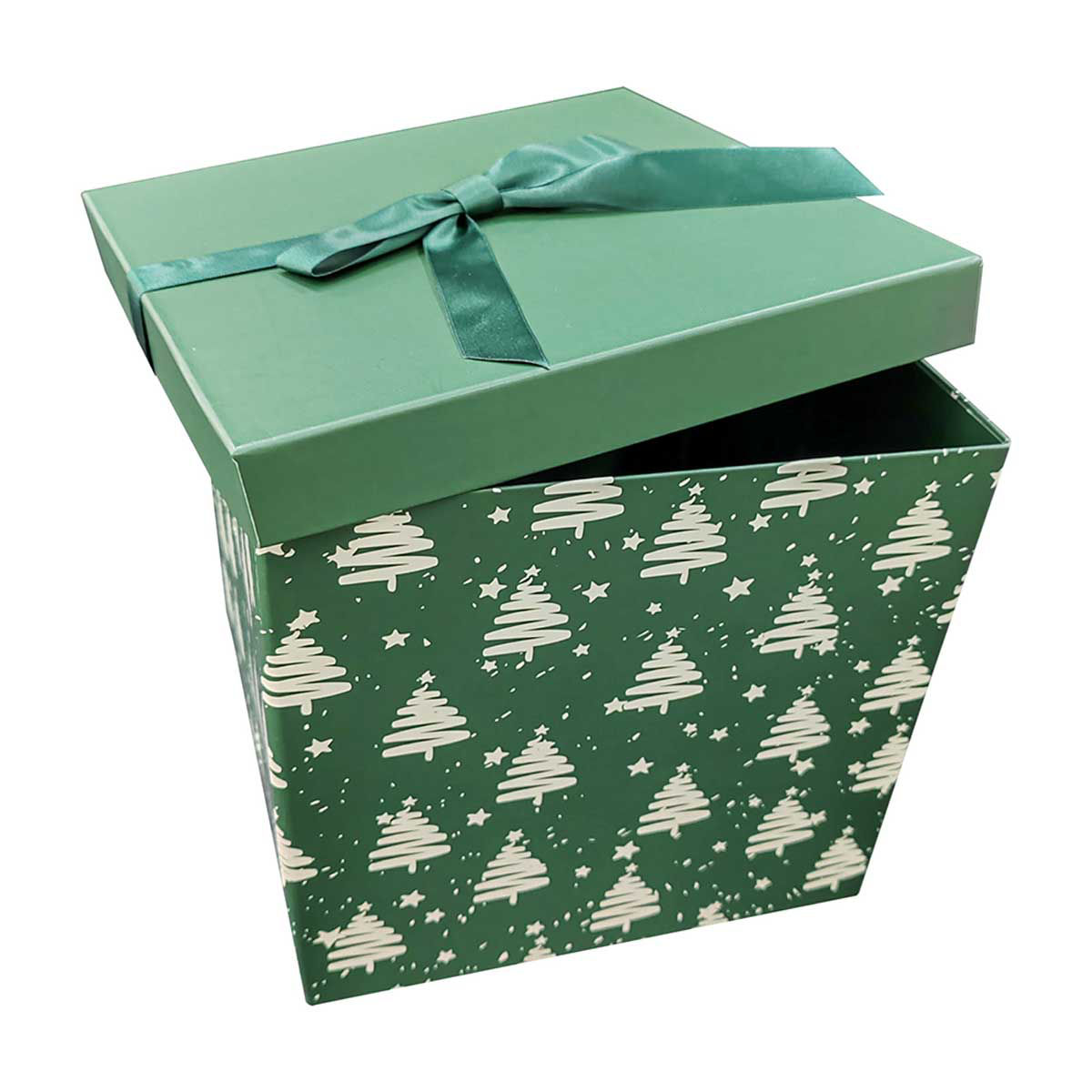 'Merry Christmas' Collapsible Green Gift Box, 9 in