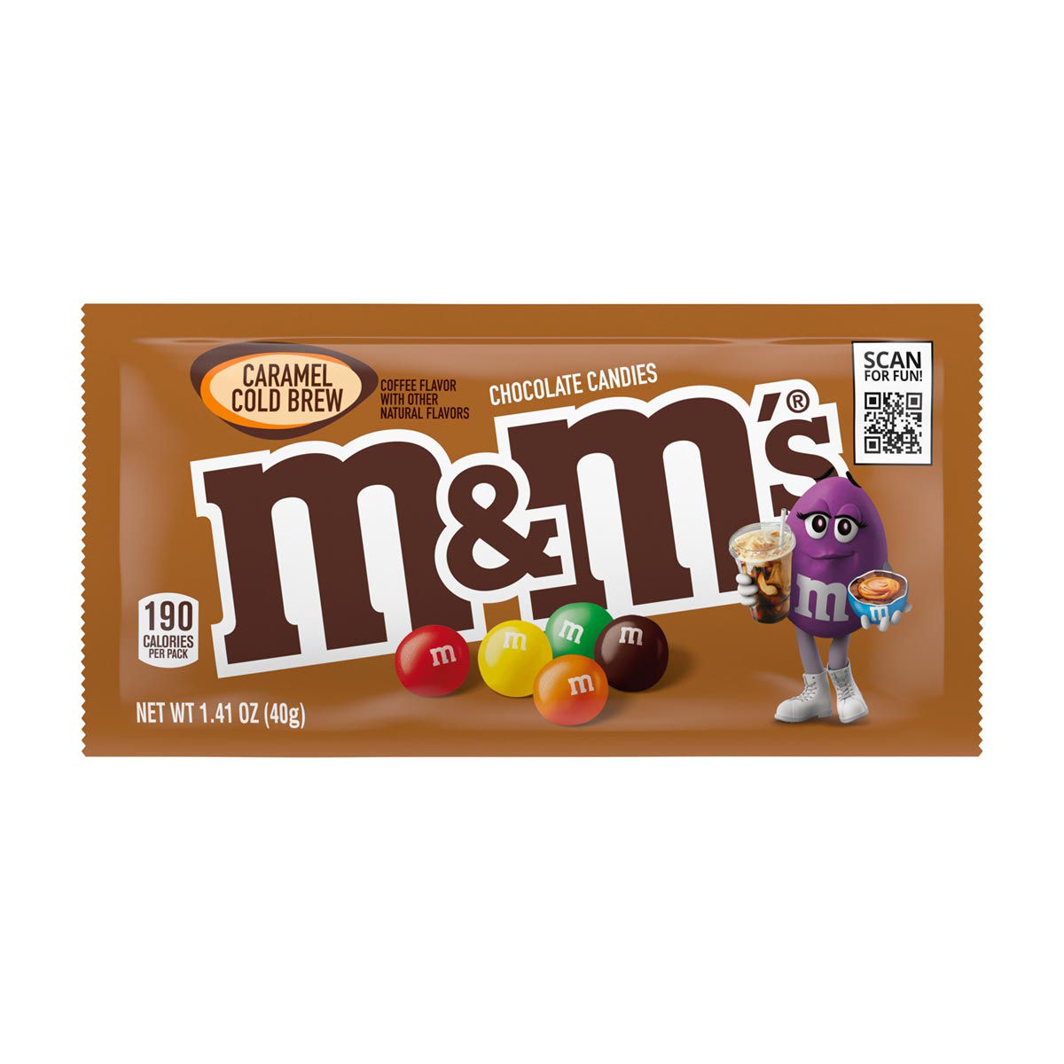 M&M's Caramel Cold Brew Milk Chocolate Candy, 1.41 oz