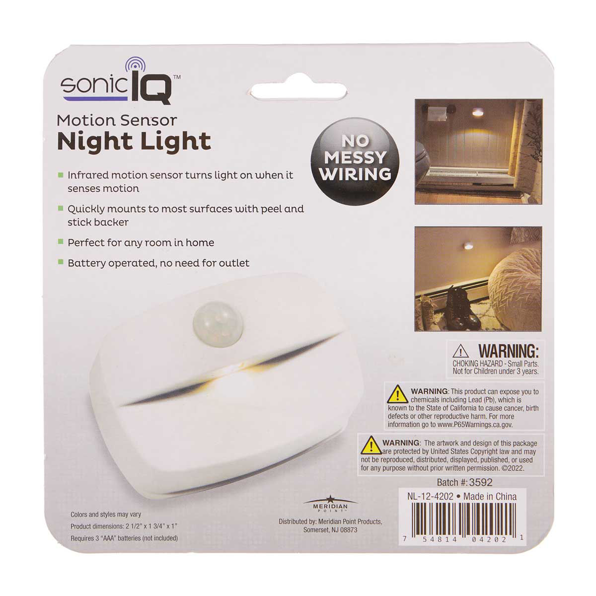 Sonic IQ Motion Sensor LED Night Light