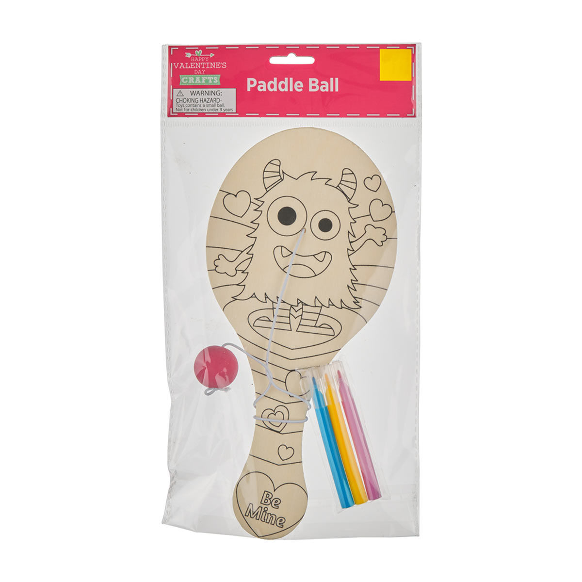 Happy Valentine's Day Craft Paddle Ball
