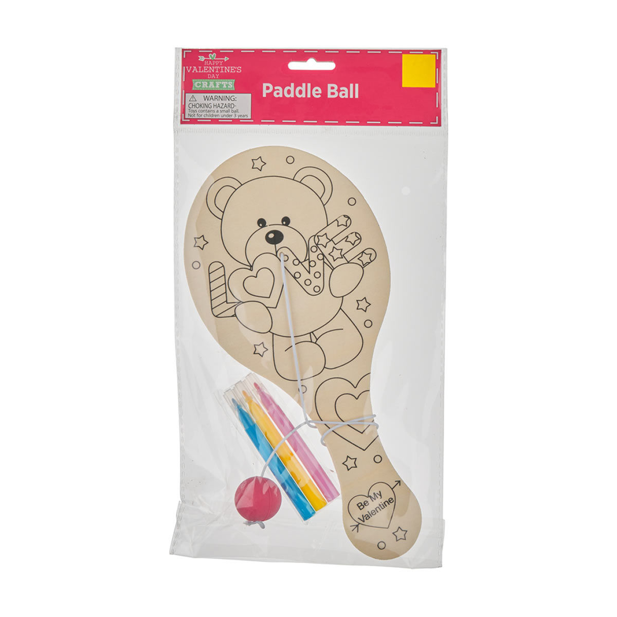 Happy Valentine's Day Craft Paddle Ball