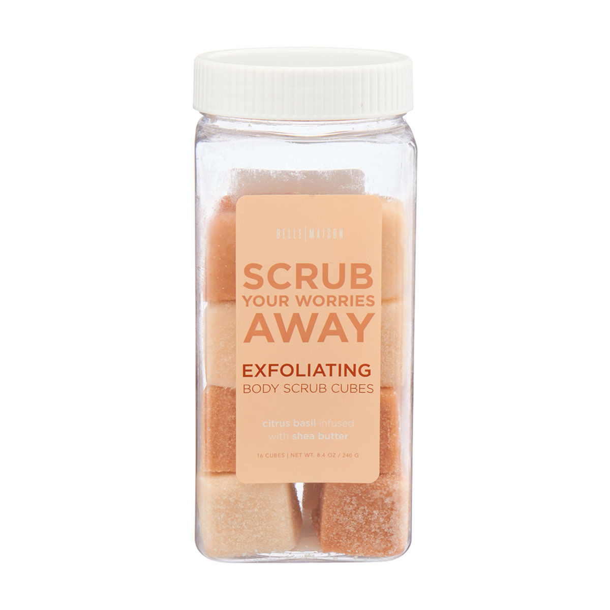Belle Maison Exfoliating Body Scrub Cubes, Citrus Basil