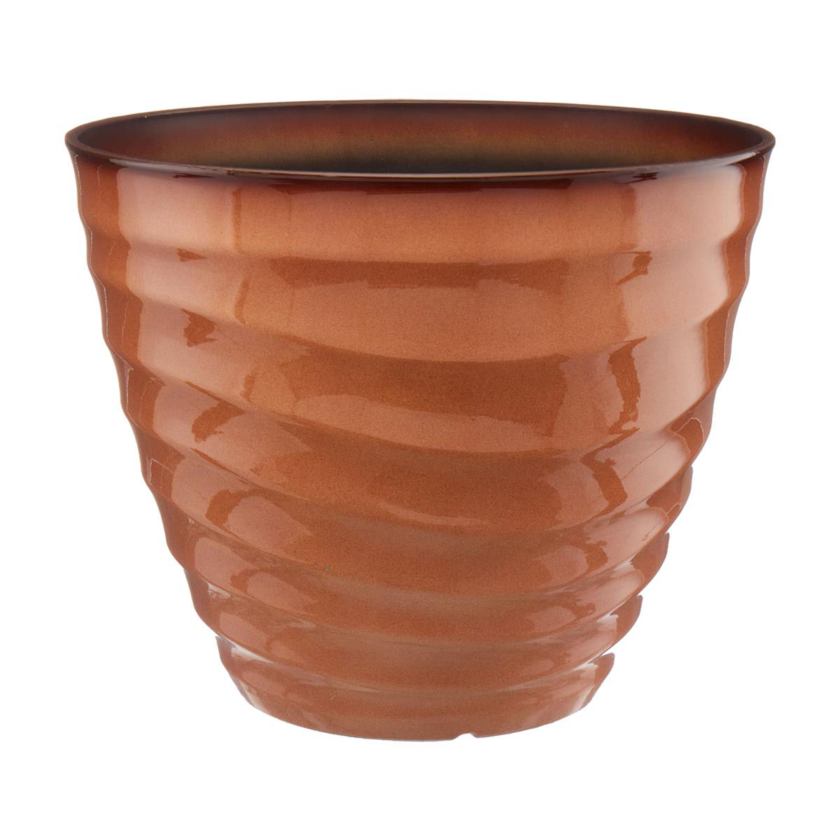 Ripple Ceramic Planter, 12 Inches