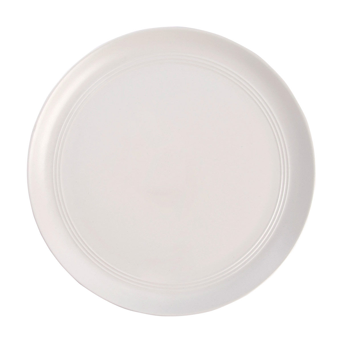 Ribbed Dinner Plate, White, 10.5 in