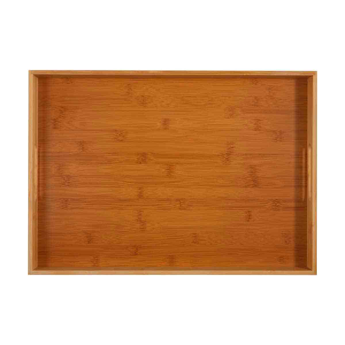 Black Bamboo Rectangular Serving Tray, 19 in