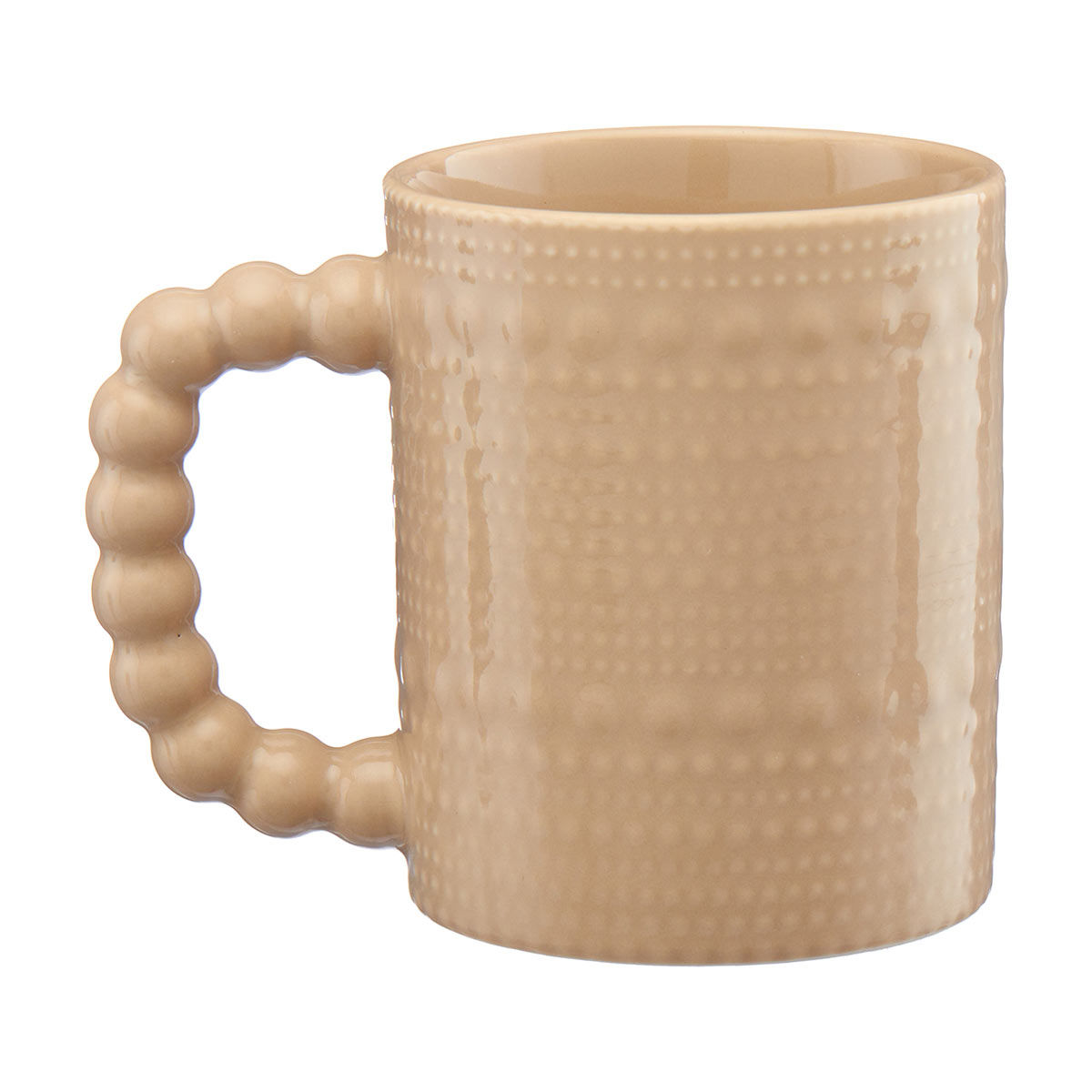 Tan Stoneware Mug with Handle, 16 oz