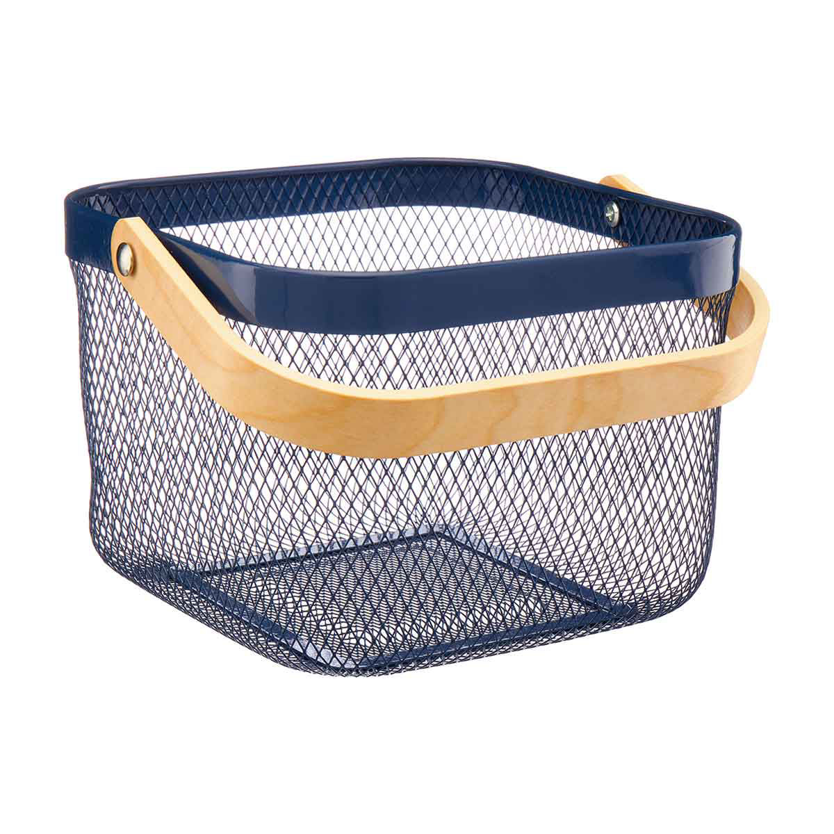 Wire Basket with Wooden Handle